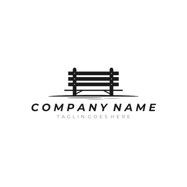 Classic Park Bench Logo with Company Name | Jiffy Designs
