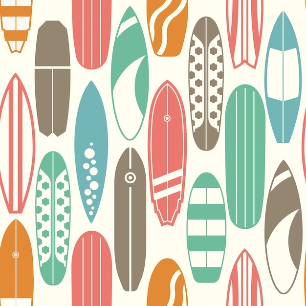 Vibrant Surfboard Collage: Retro-Inspired Patterns and Shapes | Jiffy ...