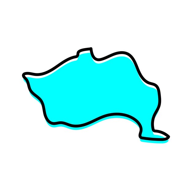 Vibrant Turquoise Outline of Australia | Jiffy Designs