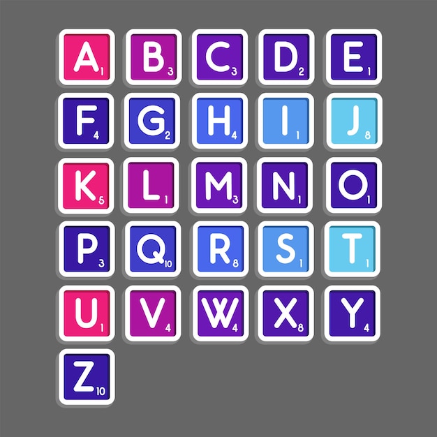 Vibrant Alphabet Blocks: A Diverse Collection of Colorful Letters ...