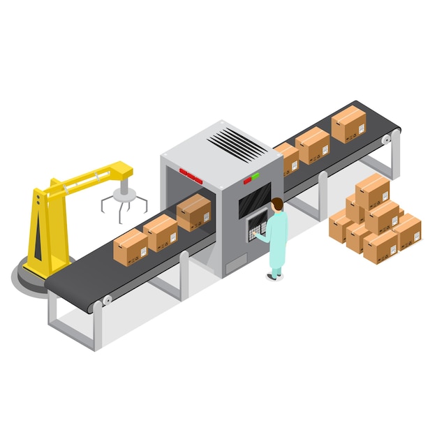 Automated Packaging Station with Conveyor Belt and Crane | Jiffy Designs