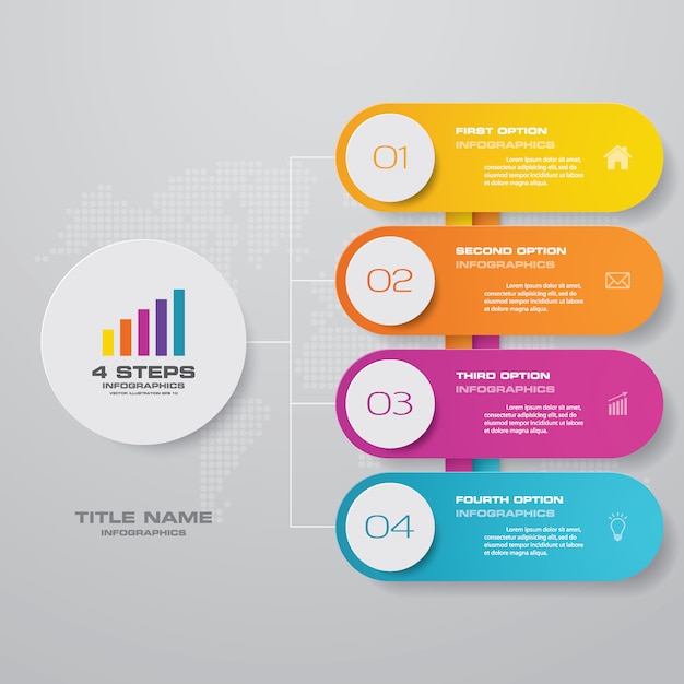 Vibrant Infographic with Colorful Steps and Circular Graphic | Jiffy Designs