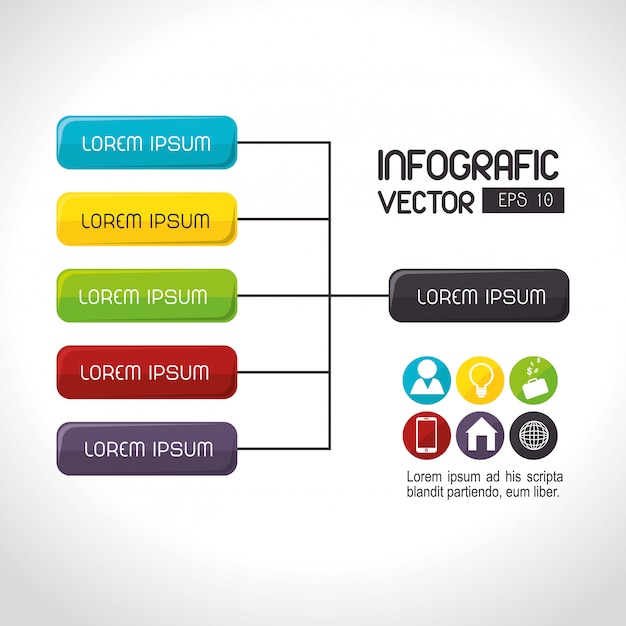 Vibrant Infographic Template with Colorful Text Blocks | Jiffy Designs