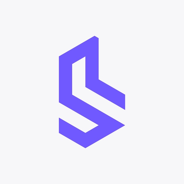 Bold and Geometric Purple Letter S Shape Design | Jiffy Designs