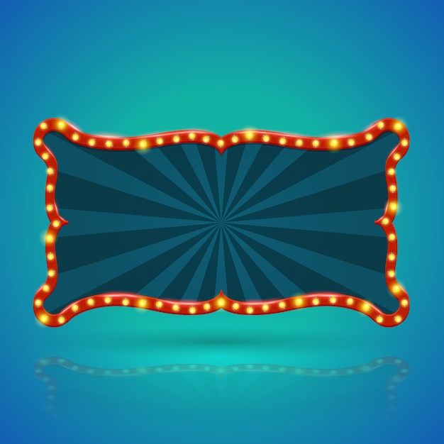 Vibrant Retro Marquee Frame with Radiant Sunburst Design | Jiffy Designs