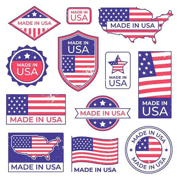 Diverse Collection of Patriotic Made in USA Badges and Emblems | Jiffy ...