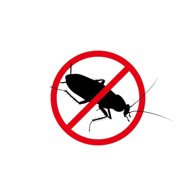 No Cockroaches Allowed - Warning Sign with Silhouette | Jiffy Designs