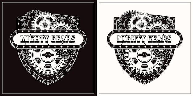 Intricate Mechanical Crest of Mighty Bears | Jiffy Designs