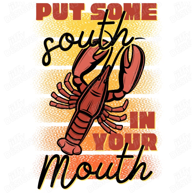 'Put Some South in Your Mouth' Featuring Vibrant Lobster Illustration ...