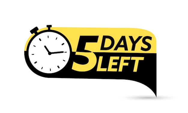 Countdown Timer with 5 Days Left Announcement | Jiffy Designs