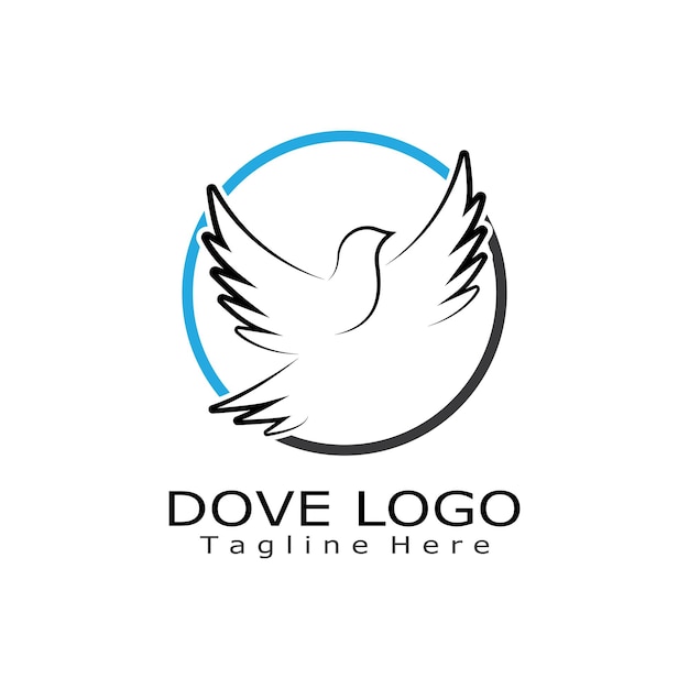 Elegant Dove Silhouette with Minimalist Circle Design | Jiffy Designs