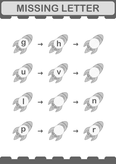 Blast Off with Missing Letter Rocket Puzzle | Jiffy Designs