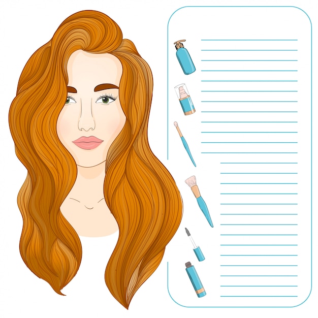 Vibrant Redhead with Flowing Locks and Artistic Supplies | Jiffy Designs
