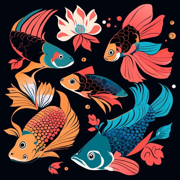 Vibrant Underwater Aquatic Wonderland with Colorful Fish | Jiffy Designs