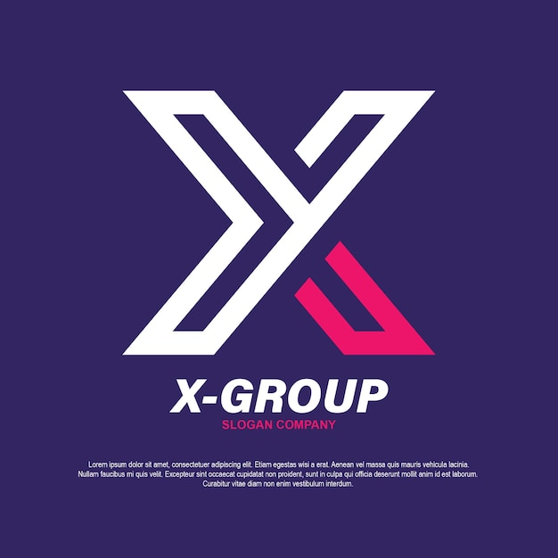Bold and Dynamic X-Shaped Logo on Vibrant Purple Background | Jiffy Designs