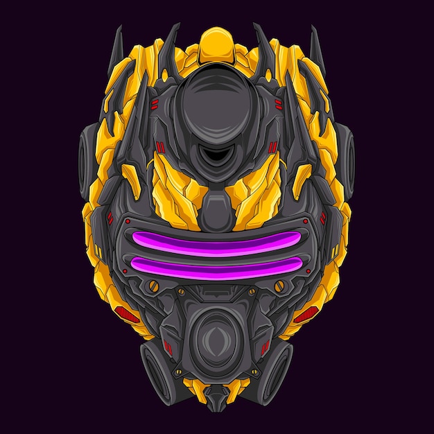 Majestic Mechanical Mask with Fiery Accents | Jiffy Designs