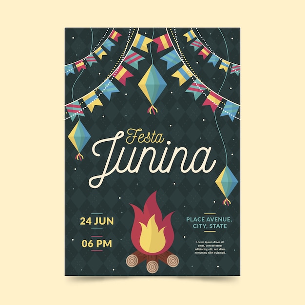 Vibrant Fiesta Celebration: Festive Flags and Campfire Glow | Jiffy Designs