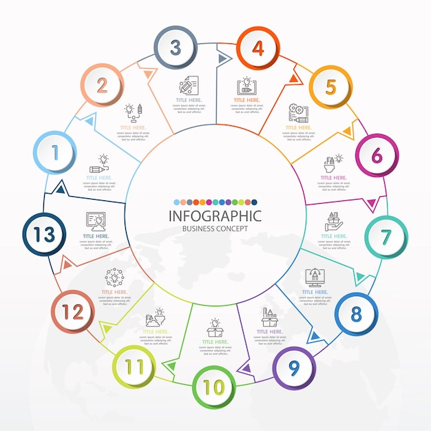 Vibrant Circular Infographic with Diverse Symbolic Icons | Jiffy Designs