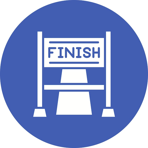 Striking Blue Finish Line Signage for Victorious Moments | Jiffy Designs