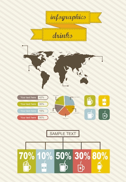 Vibrant Infographic Showcasing Global Drink Preferences | Jiffy Designs