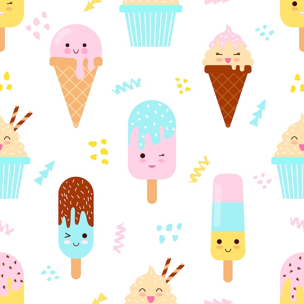 Delightful Ice Cream and Dessert Collection in Playful Patterns | Jiffy ...