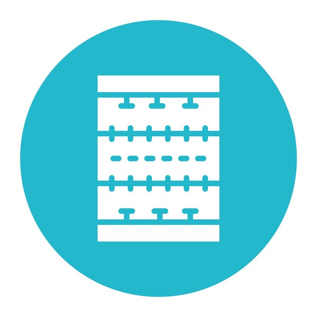 Minimalist Abacus Design in Turquoise Circle | Jiffy Designs