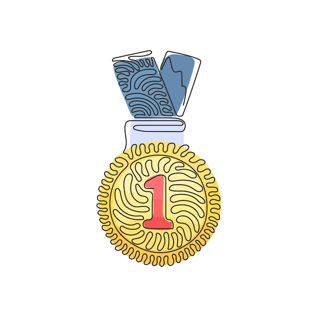 Vibrant First Place Medal with Intricate Wave Patterns | Jiffy Designs
