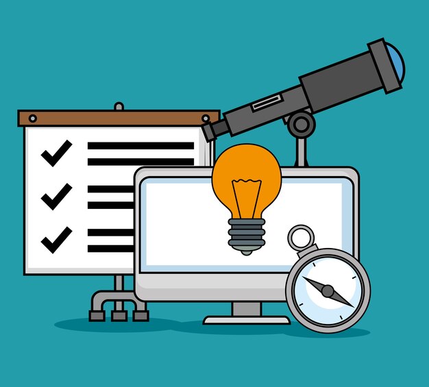 Innovative Digital Solutions: Checklist, Telescope and Light Bulb | Jiffy Designs