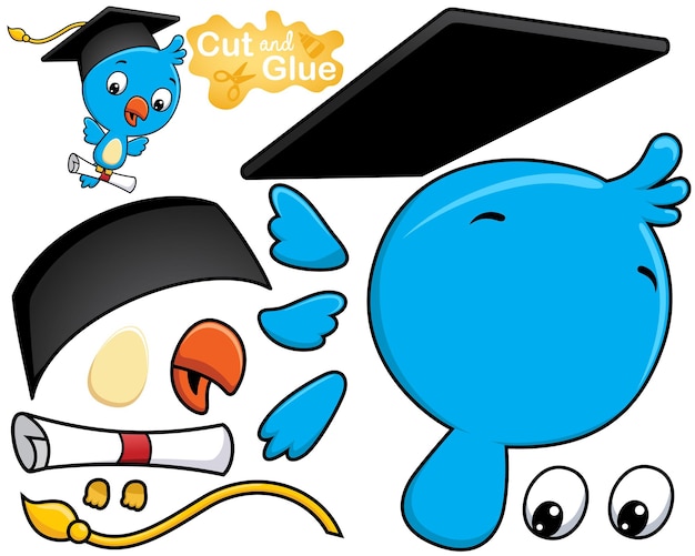 Vibrant Blue Bird Graduation Collection with Playful Elements | Jiffy ...