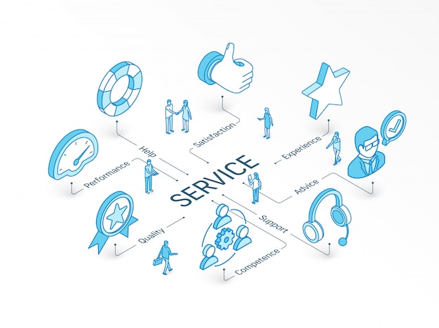 Diverse Customer Service Symbols in Vibrant Blue Tones | Jiffy Designs