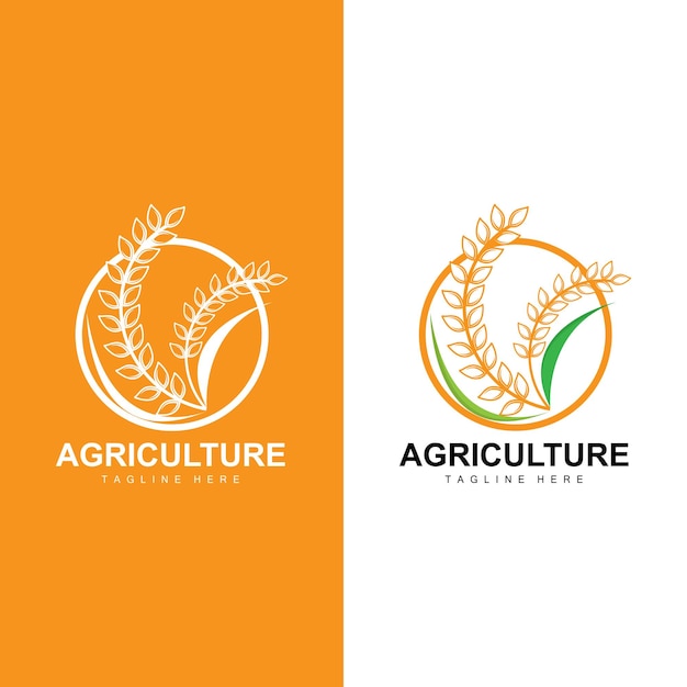 Vibrant Agricultural Emblem with Leafy Wheat Stalks | Jiffy Designs