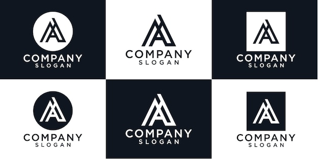 Sleek and Sophisticated A-Shaped Brand Logos in Monochrome | Jiffy Designs
