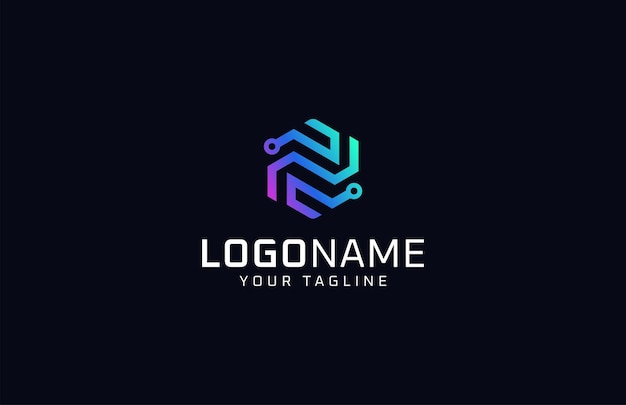 Vibrant Hexagonal Tech Symbol with Gradient Accents | Jiffy Designs
