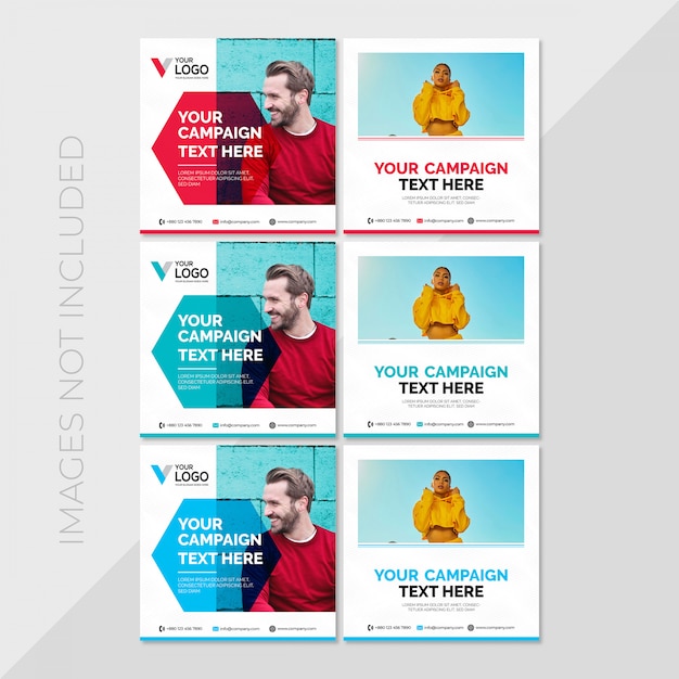 Vibrant Campaign Designs with Diverse Imagery and Customizable Text ...
