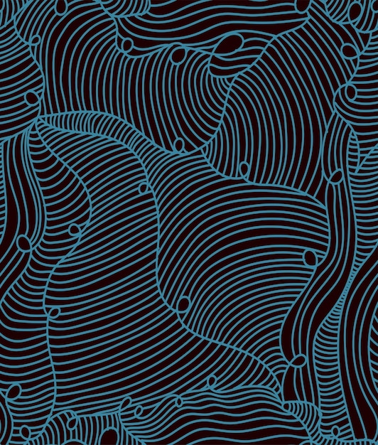 Mesmerizing Waves of Teal and Black Abstract Patterns | Jiffy Designs