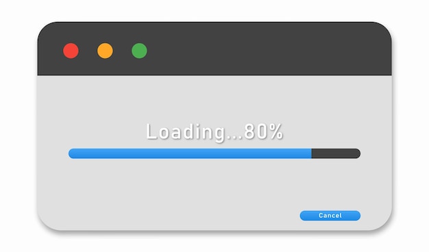 Minimalist Loading Screen with Progress Bar and Colorful Buttons ...