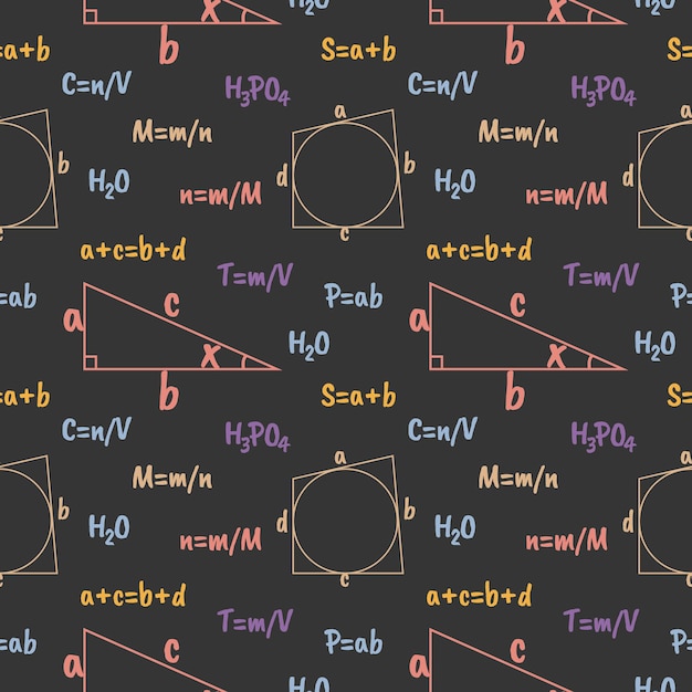 Captivating Geometry: Mathematical Formulas and Diagrams on Chalkboard ...