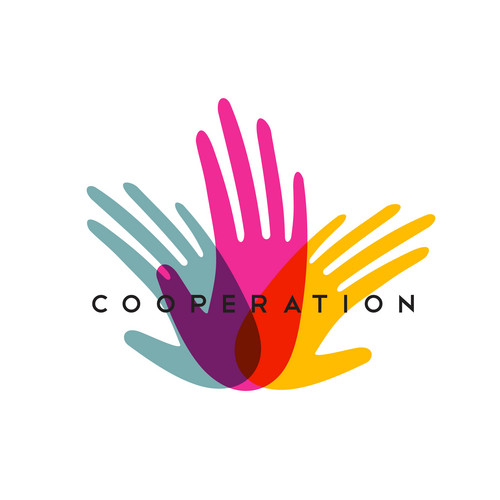 Colorful Human Hands Together For Cooperation Concept. Social Work ...