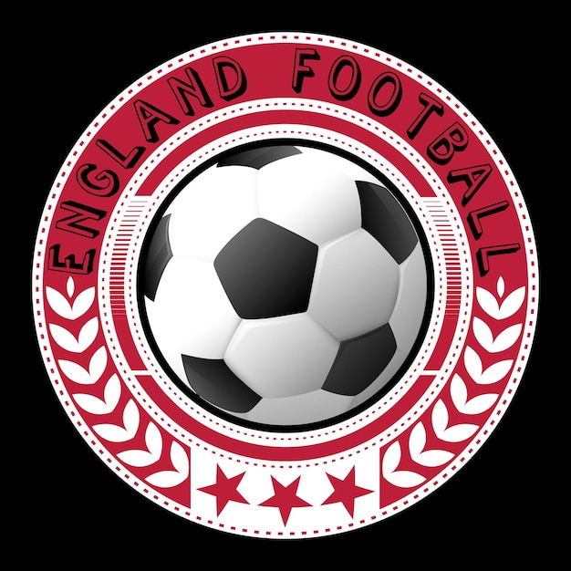 Iconic England Football Emblem with Detailed Soccer Ball | Jiffy Designs