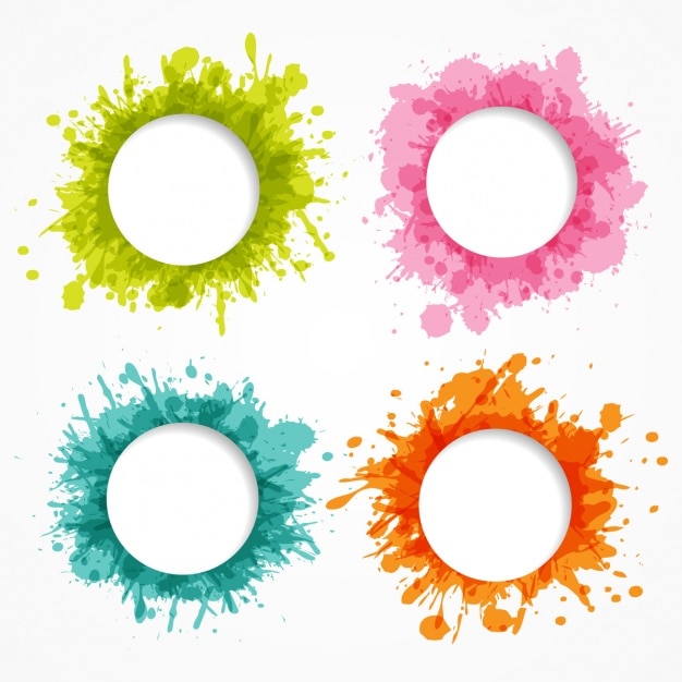 Vibrant Splatter Circles with Textured Backgrounds | Jiffy Designs