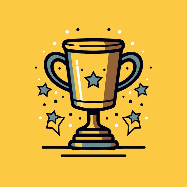 Shining Trophy Cup with Sparkling Stars | Jiffy Designs