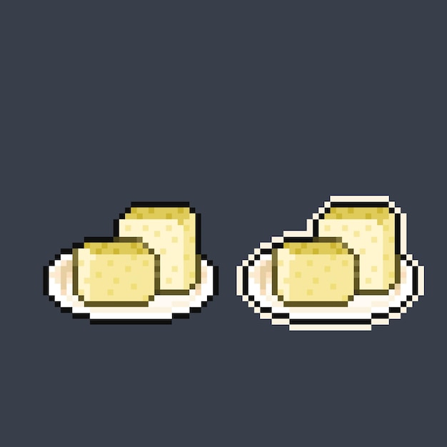 Vibrant Pixel Art Butter Pats on Dark Background | Jiffy Designs