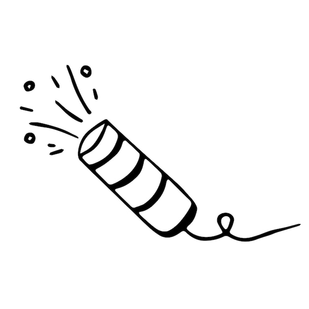 Whimsical Firework Sparkler Illustration in Minimalist Style | Jiffy ...