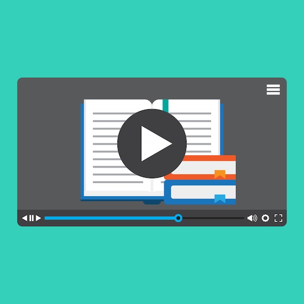 Flat Vector Illustration of Video Player Interface Design | Jiffy Designs