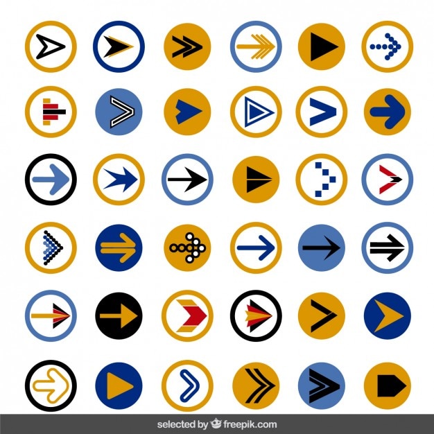 Vibrant Arrow Icon Collection with Diverse Styles and Colors | Jiffy ...