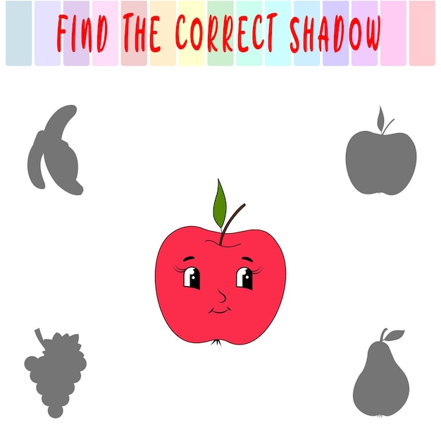 Delightful Fruit Shadow Matching Game for Kids | Jiffy Designs