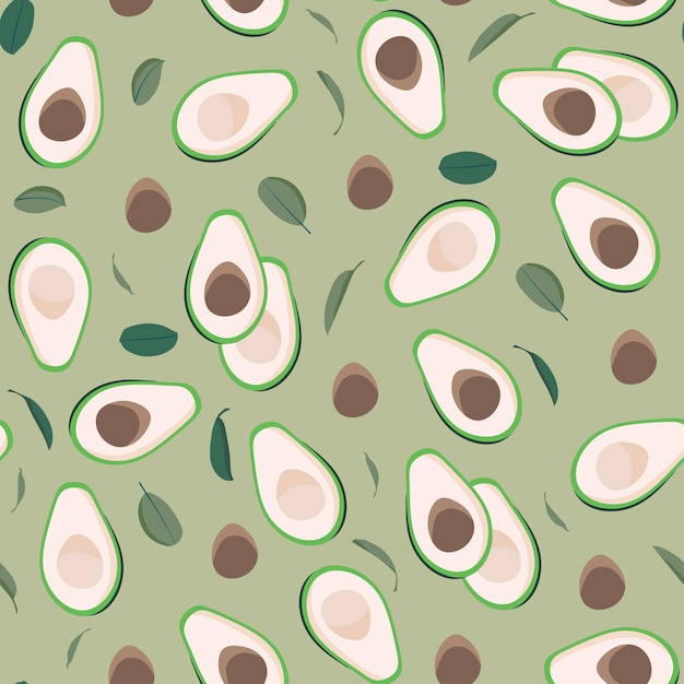 Vibrant Avocado Delight: A Delectable Repeating Pattern | Jiffy Designs