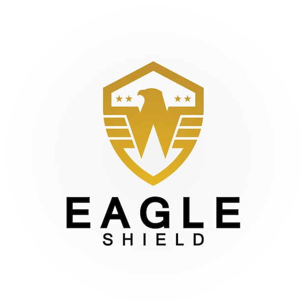 Majestic Golden Eagle Symbol with Powerful Shield Design | Jiffy Designs