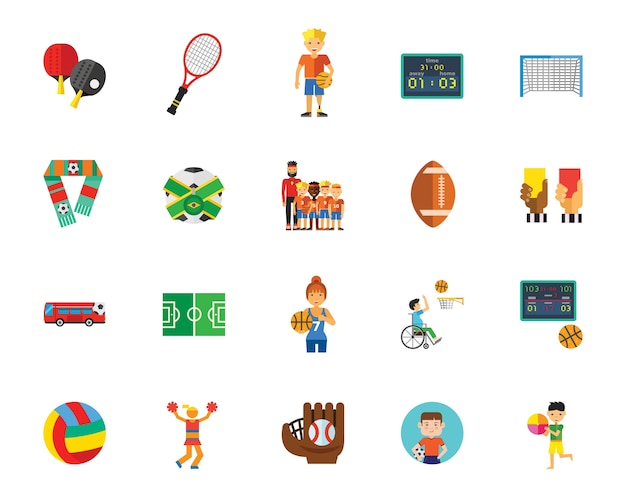 Vibrant Collection of Diverse Sports and Recreation Icons | Jiffy Designs