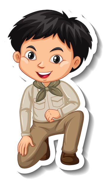 Cheerful Young Boy in Scout Uniform | Jiffy Designs